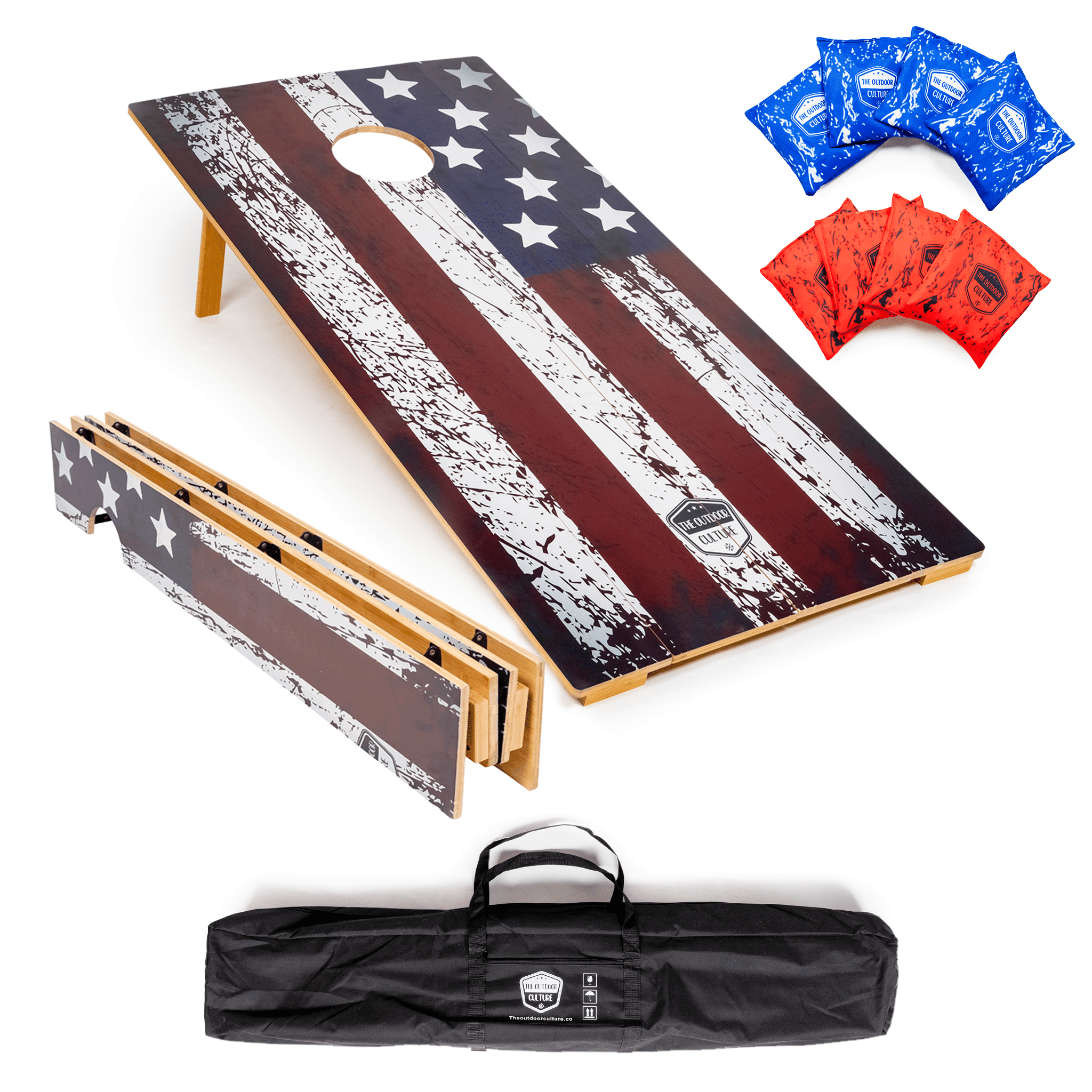 Foldable Cornhole Game Set - Outdoor Game for Lawn, Backyard, Beach and ...