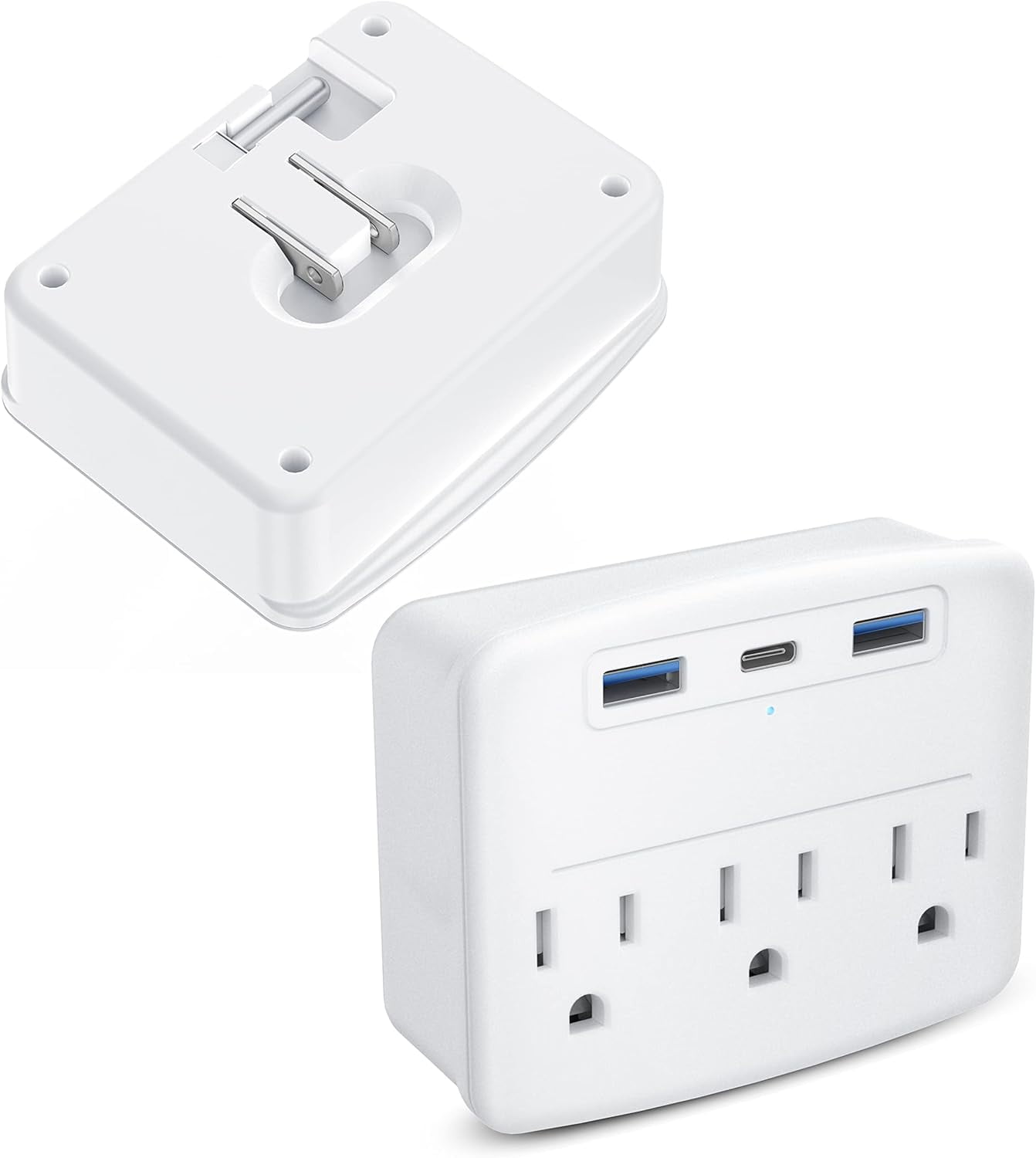 Foldable Cruise Power Strip with 3 Outlets 3 USB Ports, 2 Packs Multi ...