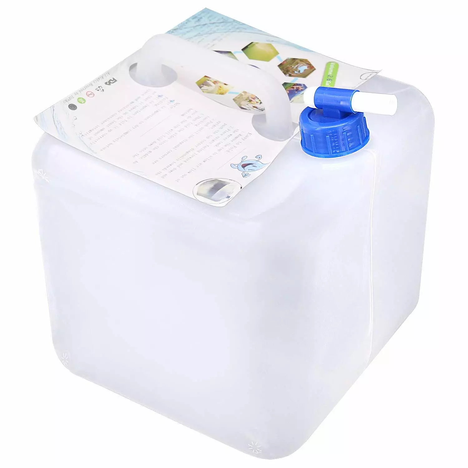 Foldable Cube Camping Water Container - Collapsible Hiking Water Bag ...