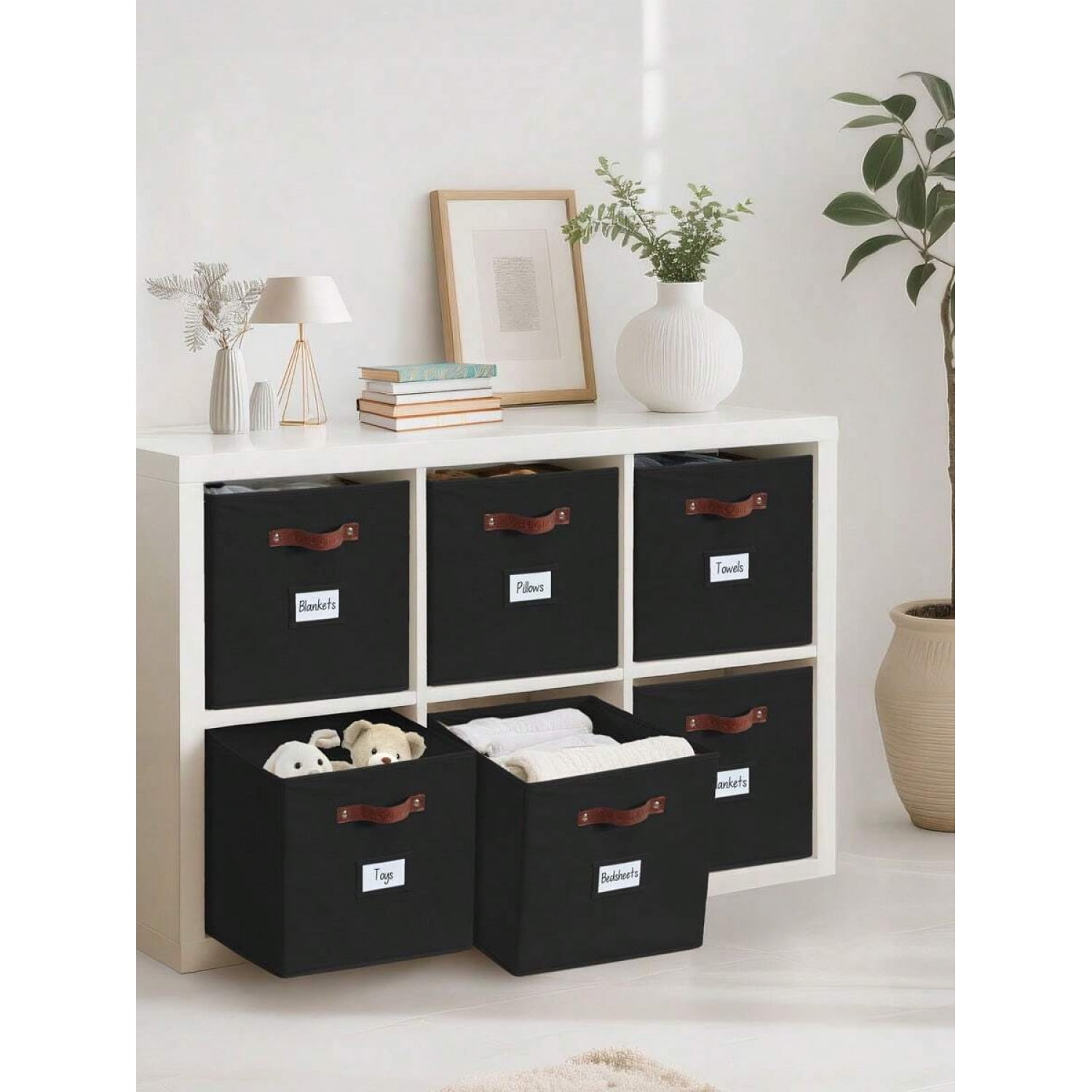 Foldable Cube Storage Bin, Labeled Storage Cub,Es Toy Storage Box ...