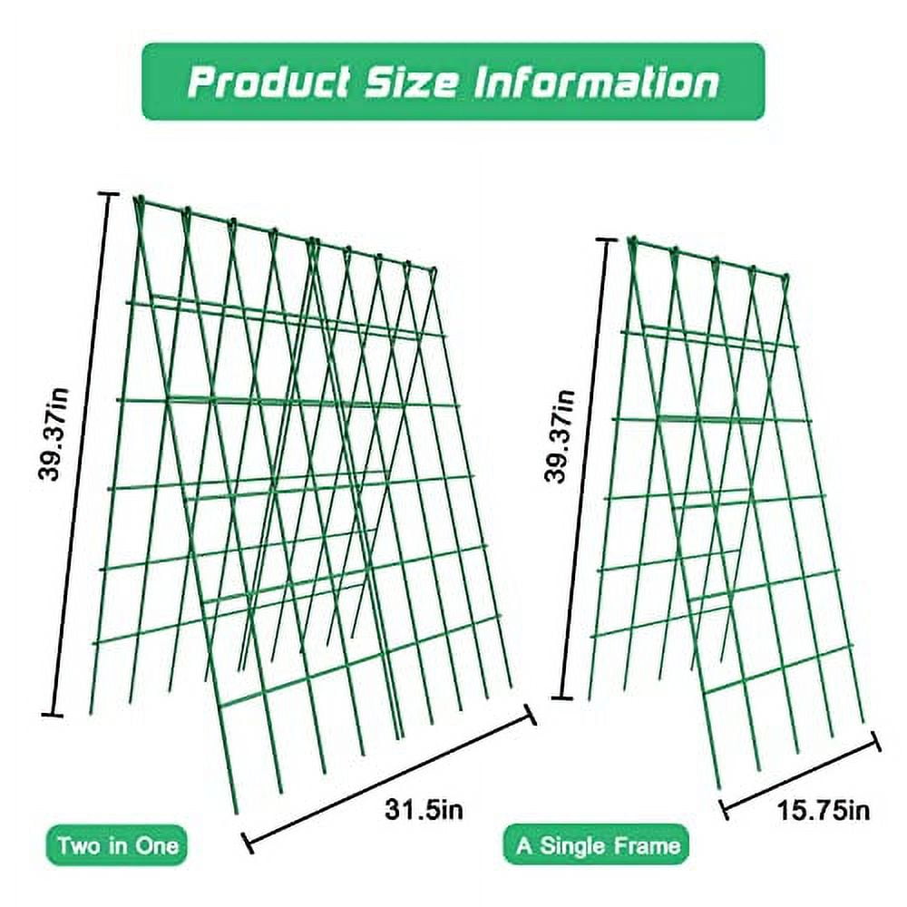 Foldable Cucumber Trellis, 4 Pack A-Frame Trellis Outdoor Garden ...