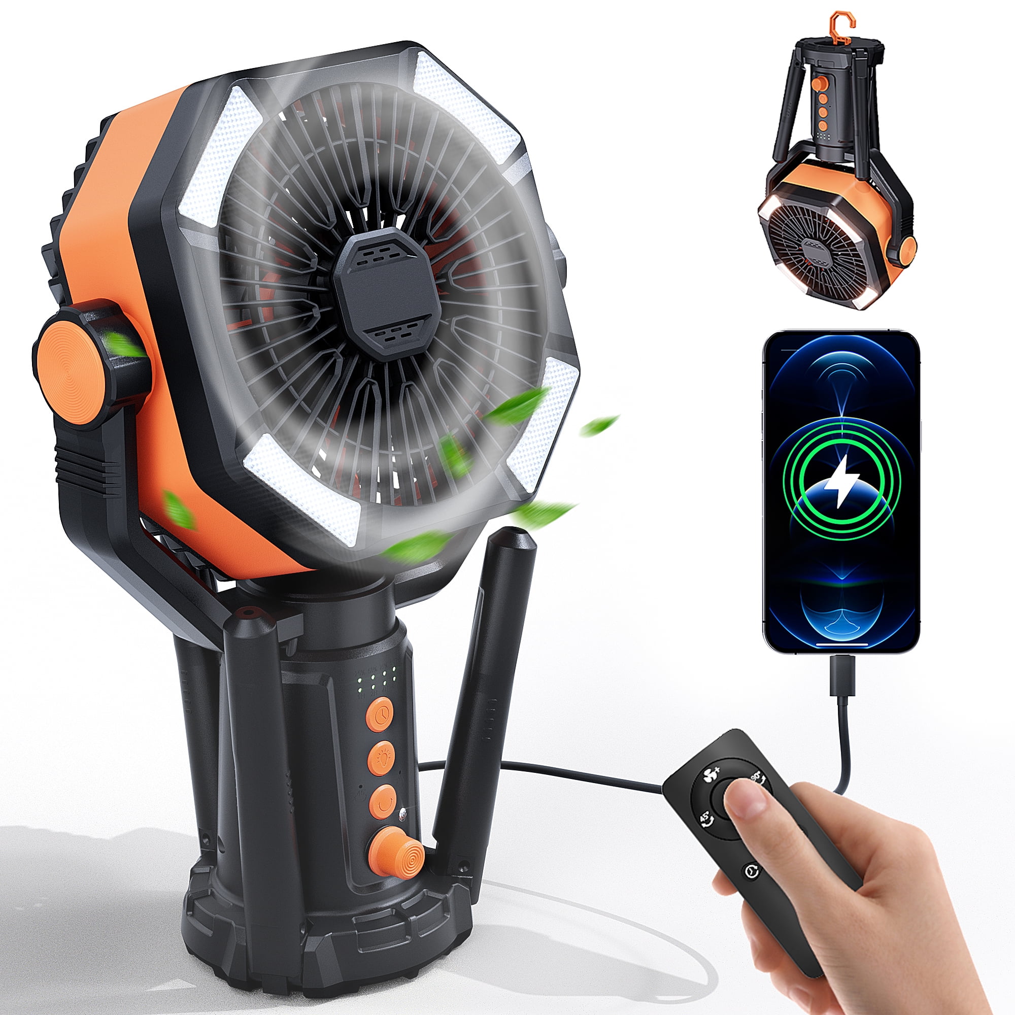 Foldable Desk Fan, Quiet Fan with Strong Airflow and Low Noise, 270 ...