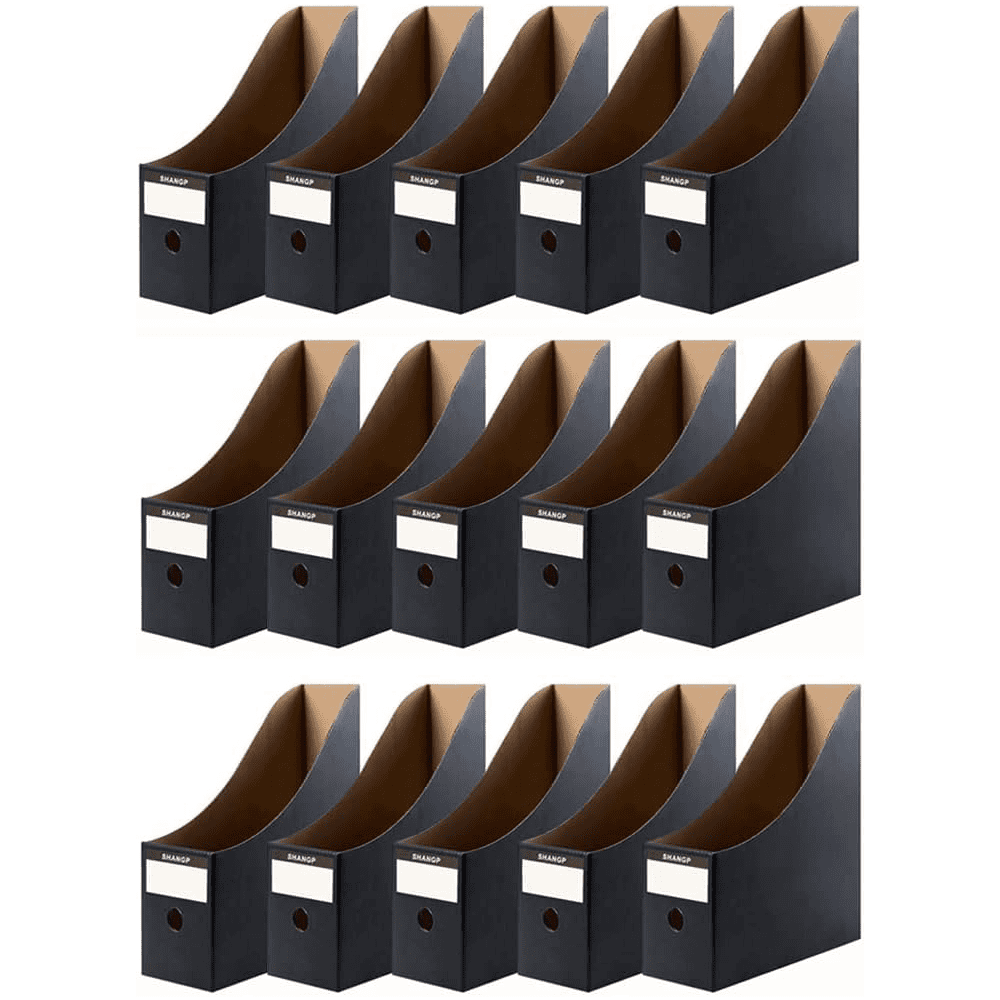 Foldable Desk File Holder Organizer, Sturdy Cardboard Magazine Storage ...