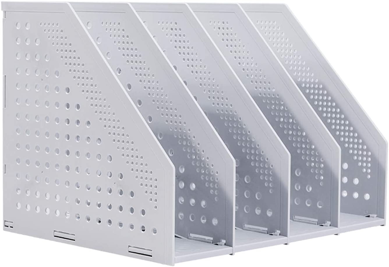 Foldable Desktop File Organizer with 3 Vertical Compartments, Portable ...