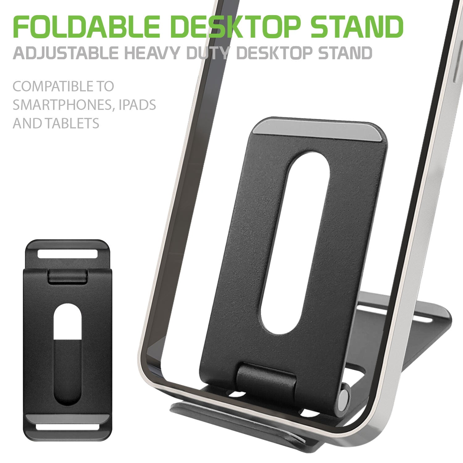 Foldable Desktop Stand, Adjustable Heavy Duty Desktop Stand Compatible ...