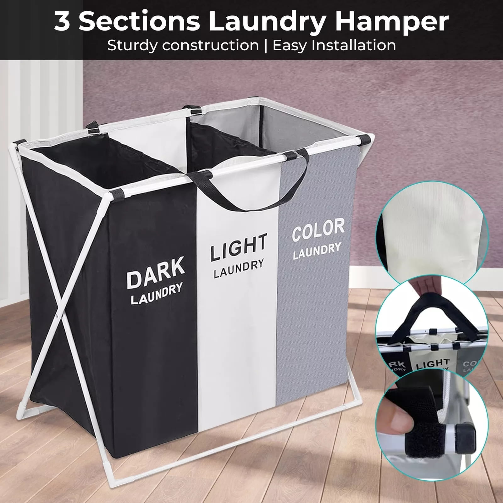 Foldable Dirty Laundry Basket Home Large Dirty Clothes Toy Laundry ...
