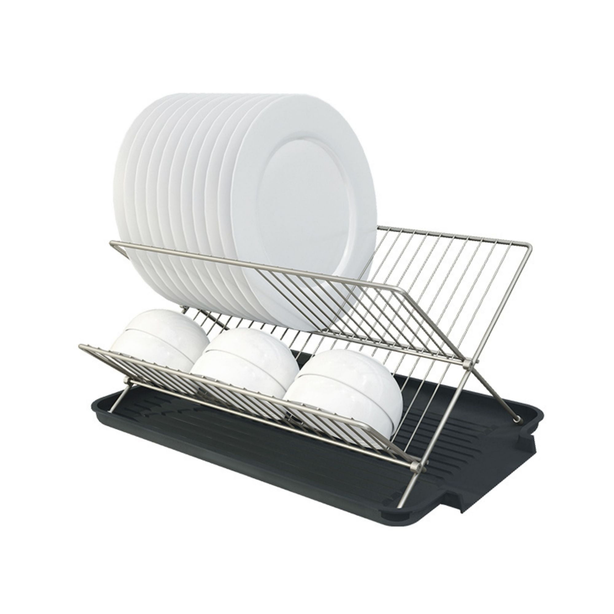 Foldable Dish Drying Rack Collapsible Drain Racks for Kitchen Counter ...