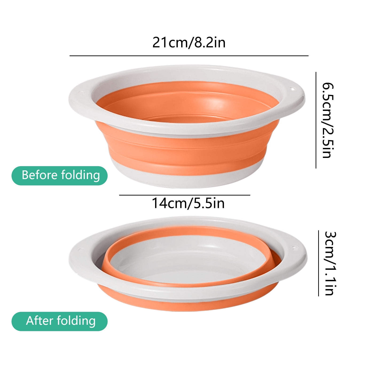 Foldable Dish Tub ,Collapsible Portable Wash Basin Dishpan with Hanging ...