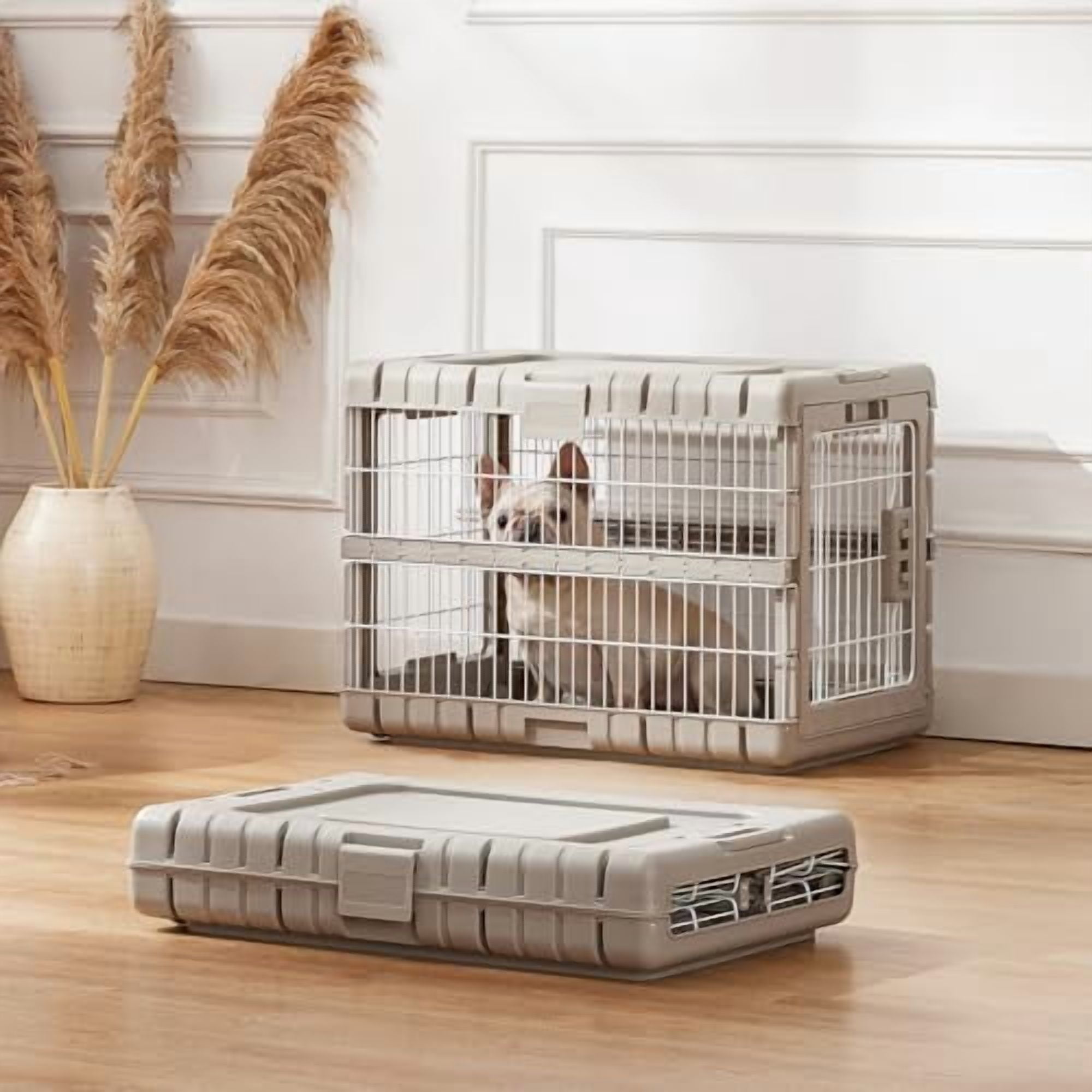 Foldable Dog Crate for Medium Dogs - 28" L Collapsible Dog Kennel No ...