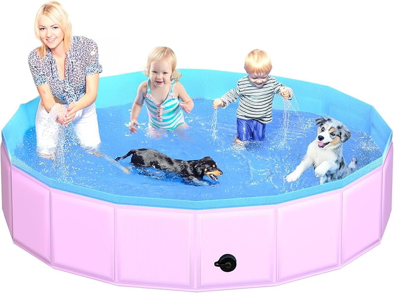 Foldable Dog Pool, 32X8 Inches (about 81.3X20.3cm) Children's Pool ...