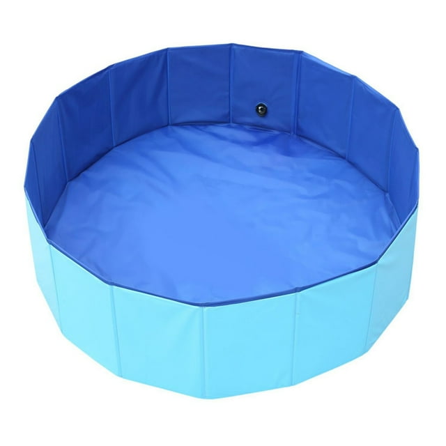Foldable Dog Pool, Collapsible Hard PVC Dog Swimming Pool, Portable ...