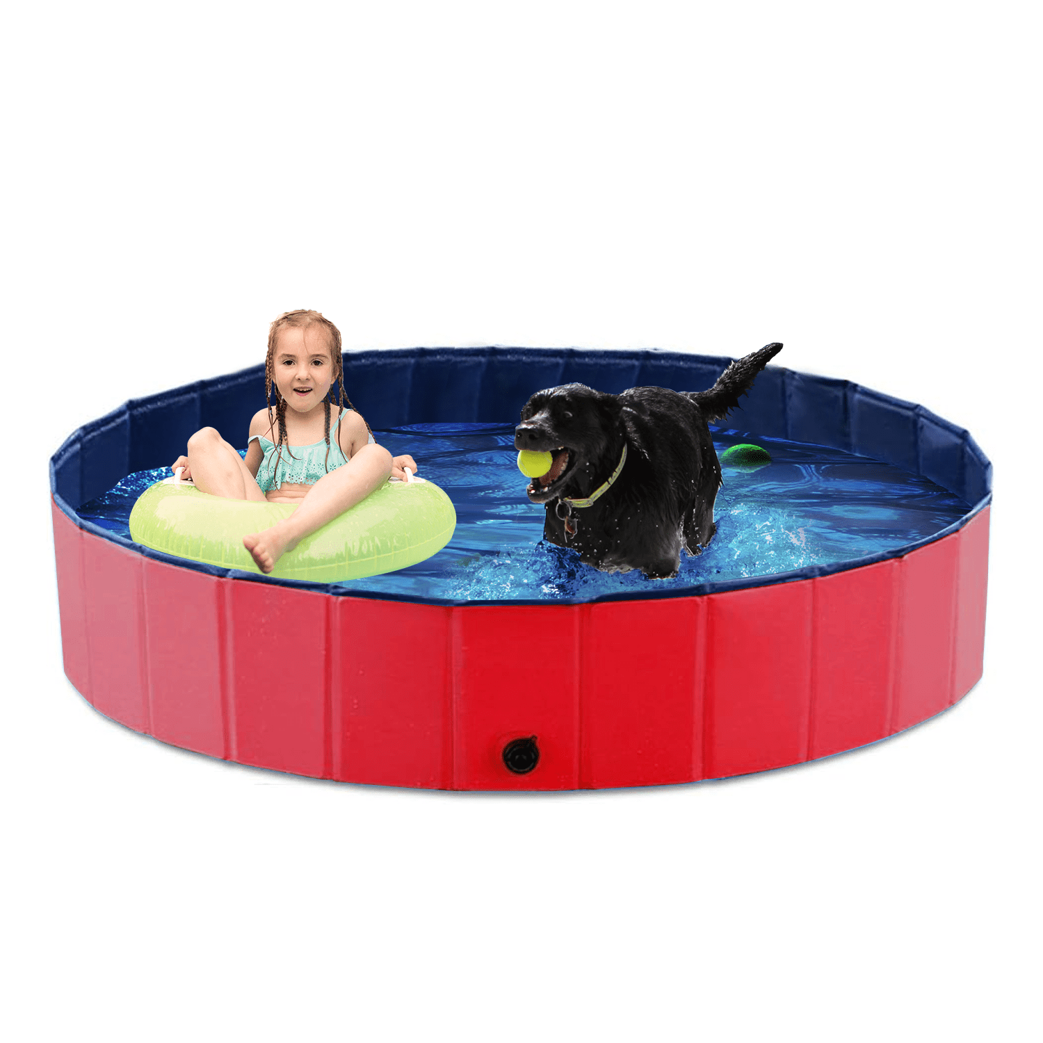 Foldable Dog Pool, Portable Collapsible Kids Pet Dogs Pool Bathing Tub ...