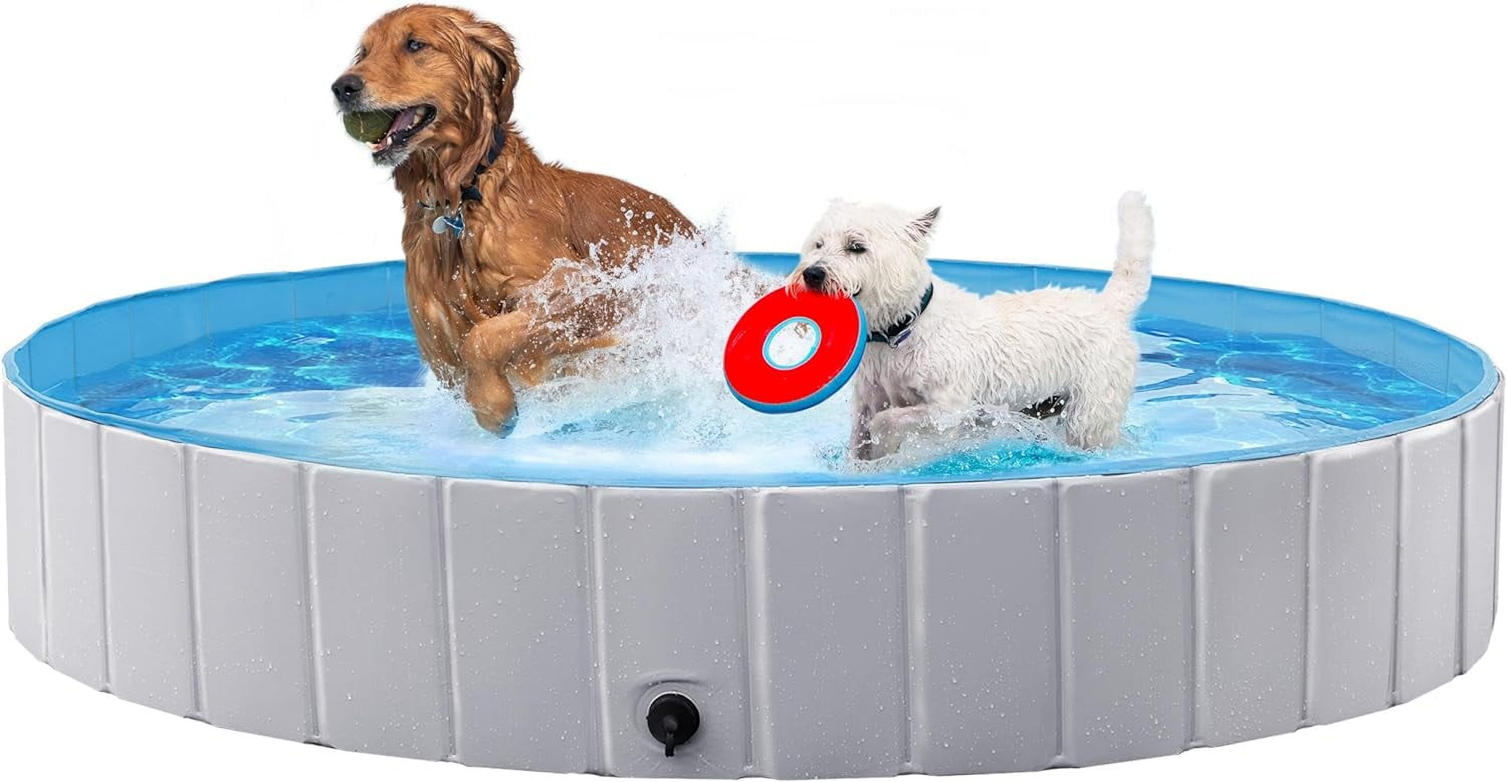 Foldable Dog Pools 71 x 12 Inches Collapsible Hard Plastic Pets ...