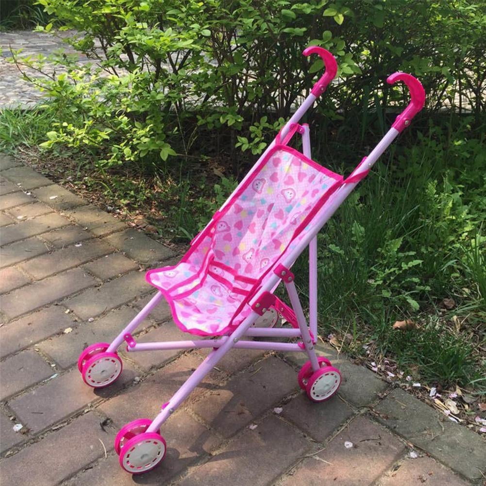 Foldable Doll Stroller Toy – Realistic Baby Pushchair for Kids ...