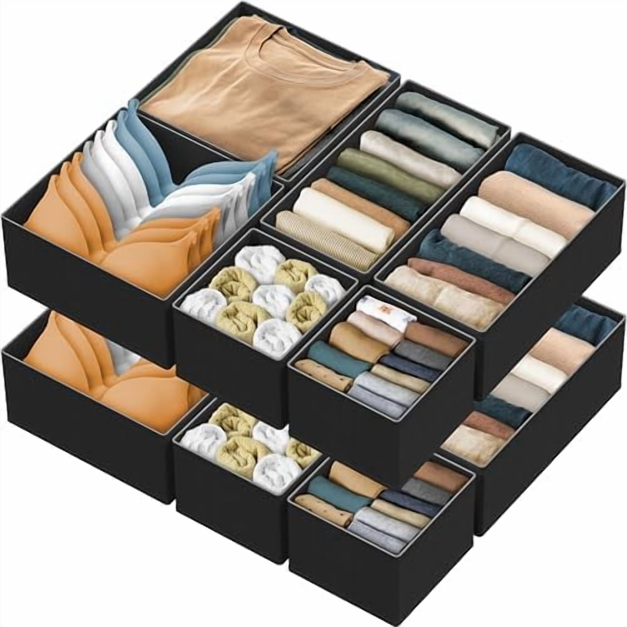Foldable Drawer Organizer for Clothes/Underwear/Panty/Onesie Stocking ...