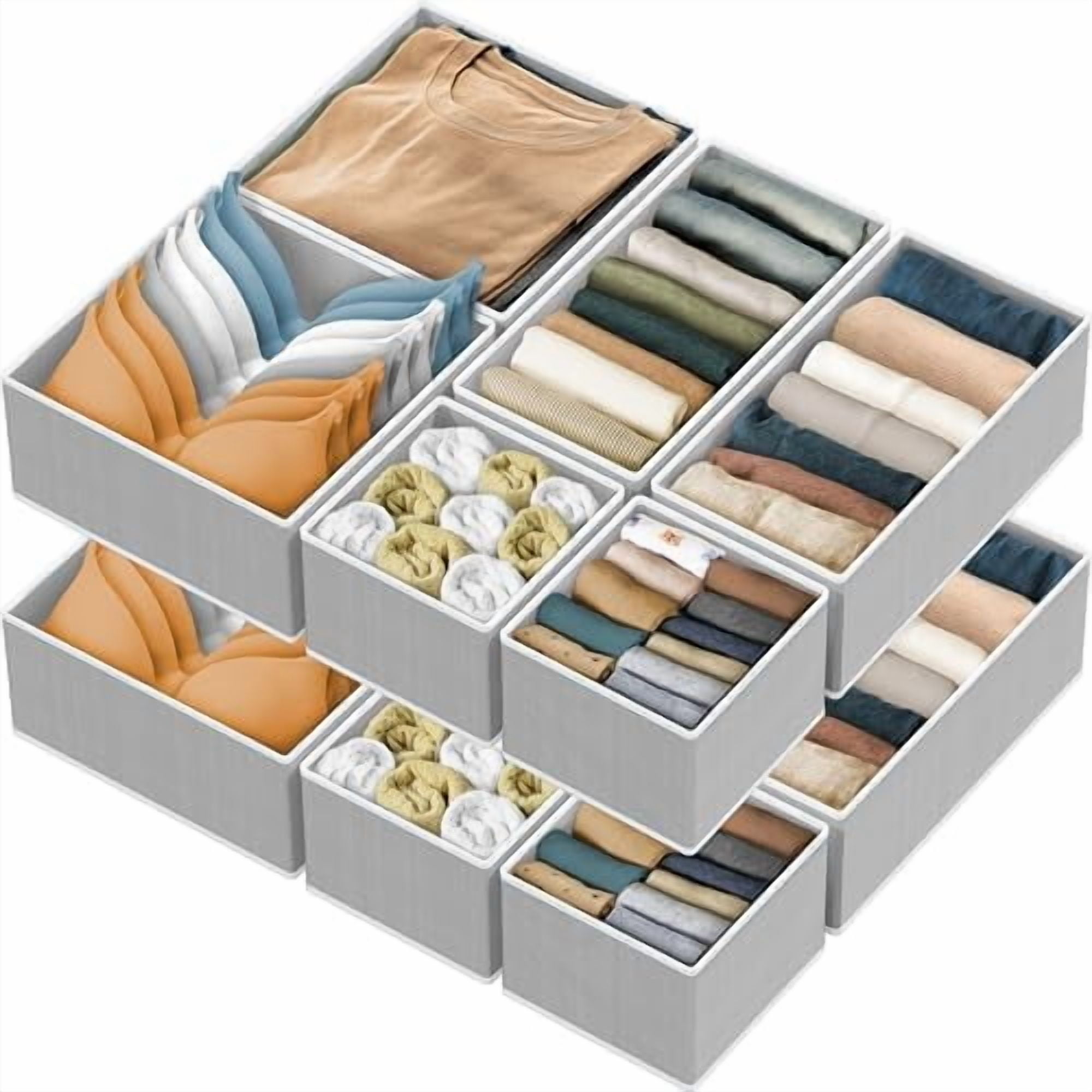 Foldable Drawer Organizer for Clothes/Underwear/Panty/Onesie Stocking ...