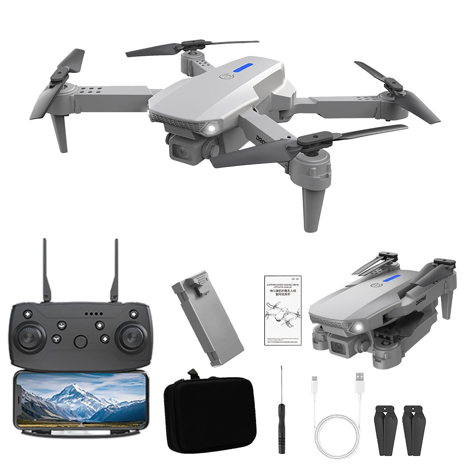 Foldable Drone - 1080P HD Cameras - 3.94"x5.51" Portable, Altitudes ...