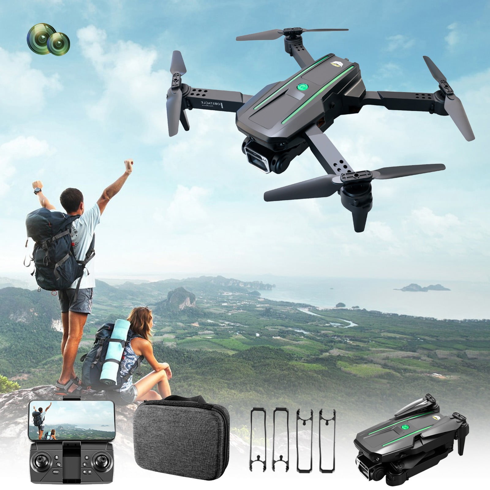Foldable Drone With Camera HD 1080P Camera FPV Drone For Beginners ...