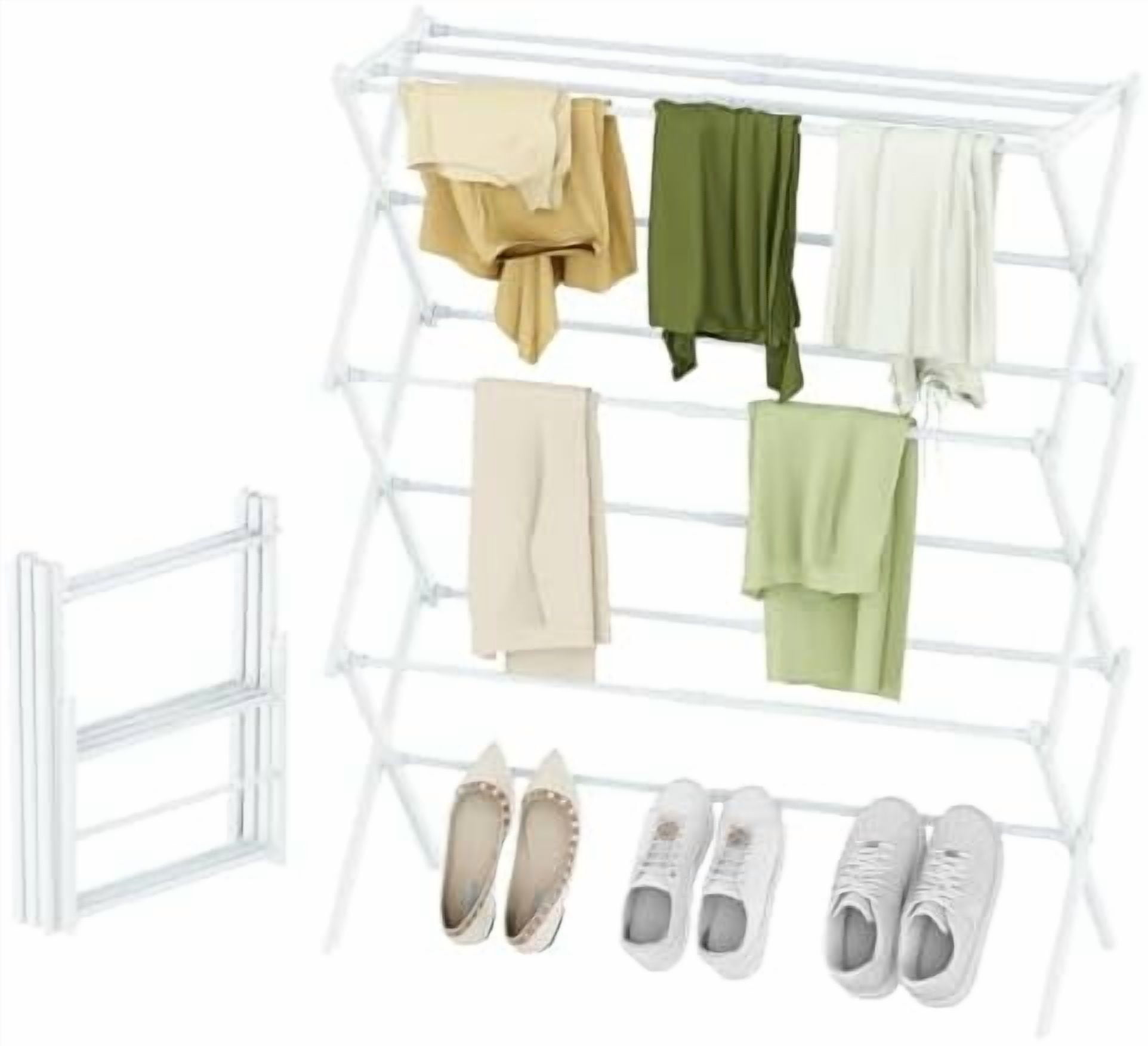 Foldable Drying Rack Clothing, 3-Tier Portable Clothes Drying Racks for ...