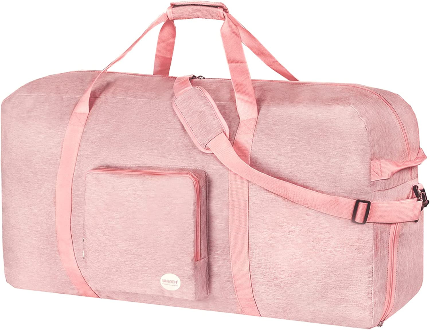 WANDF Large Foldable Duffle Bag with Pockets, 100L Nylon Travel Gym ...