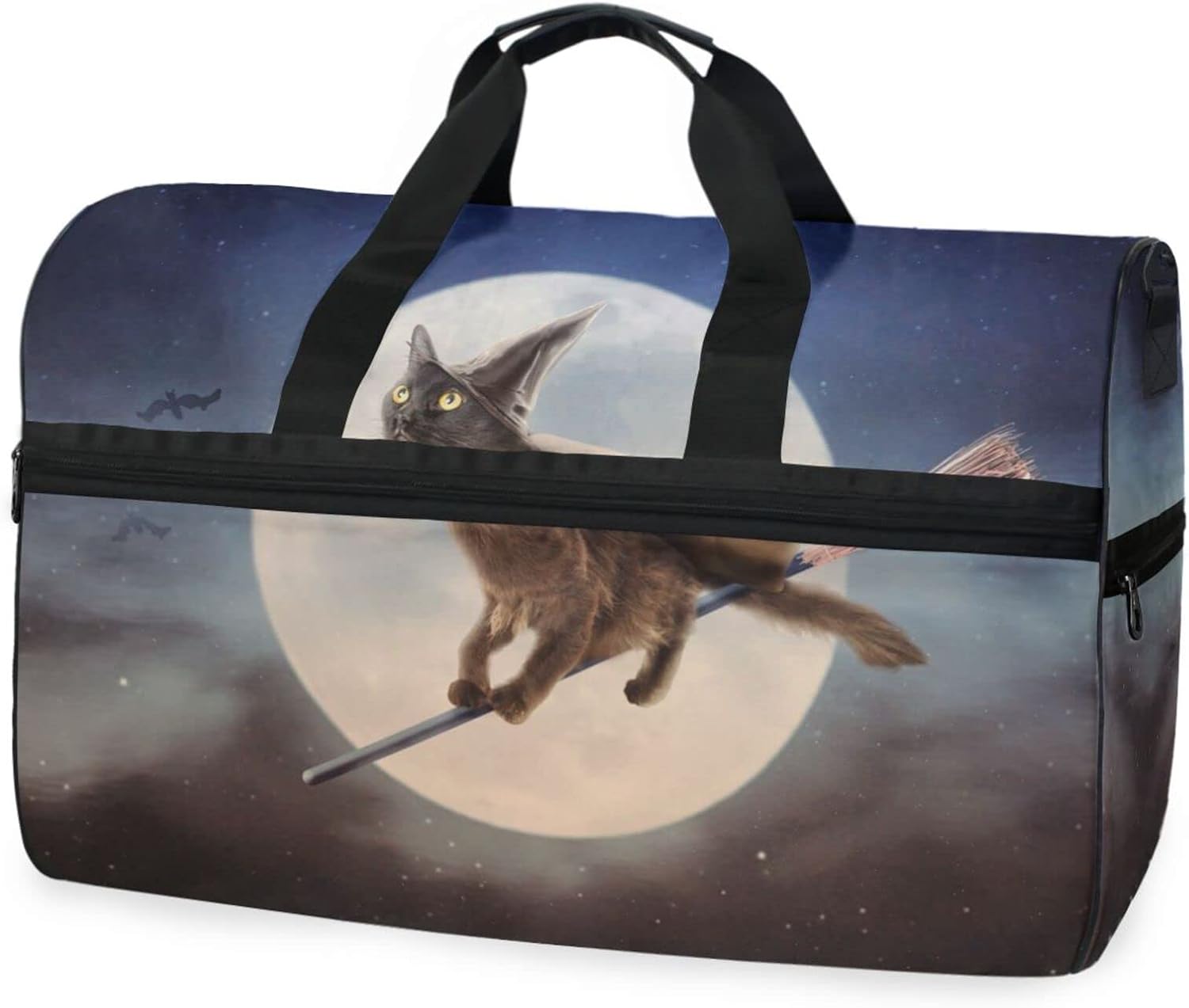 Foldable Duffle Bag with Shoes Compartment Packable Weekender Bag for ...
