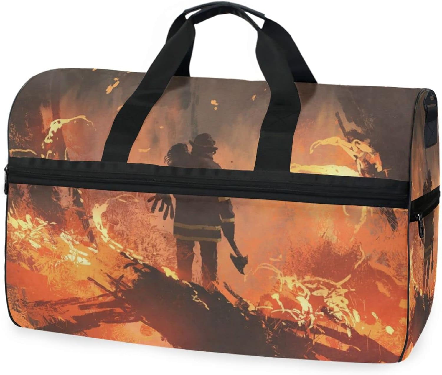 Foldable Duffle Bag with Shoes Compartment Packable Weekender Bag for ...