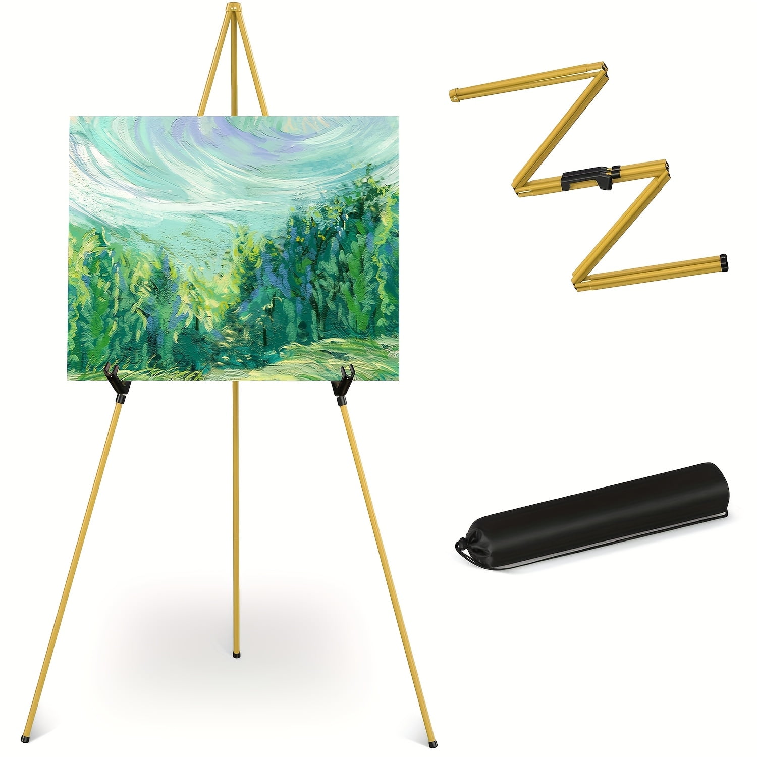 [Foldable Easel Stand] 63inch Foldable Easel Stand | Portable Metal ...