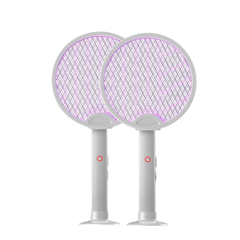 Foldable Electric Fly Swatter Racket, 2 in 1 Smart Bug mosquito Zapper ...