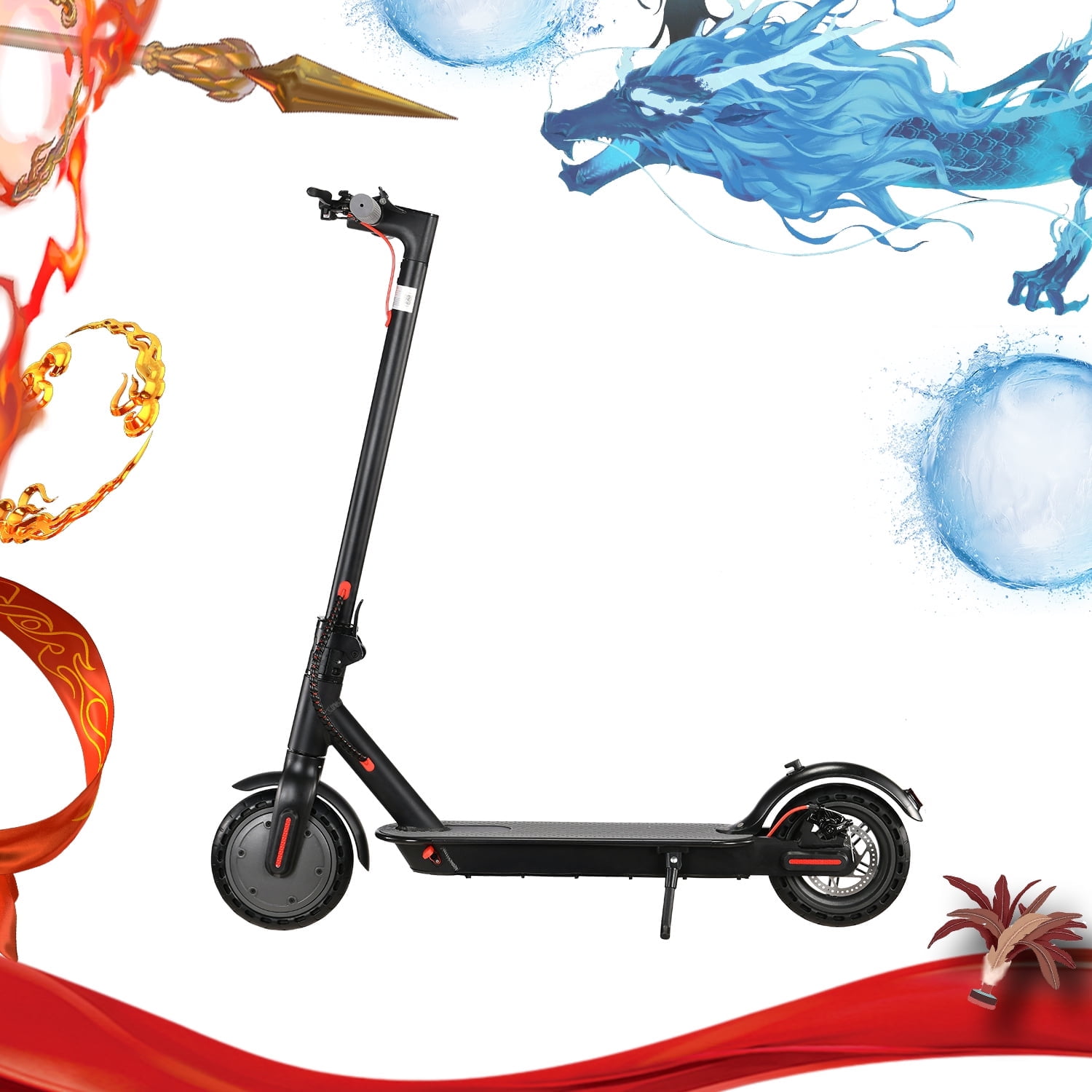 Foldable Electric Kick Scooter for Adults: All-Terrain, Wind Fire ...