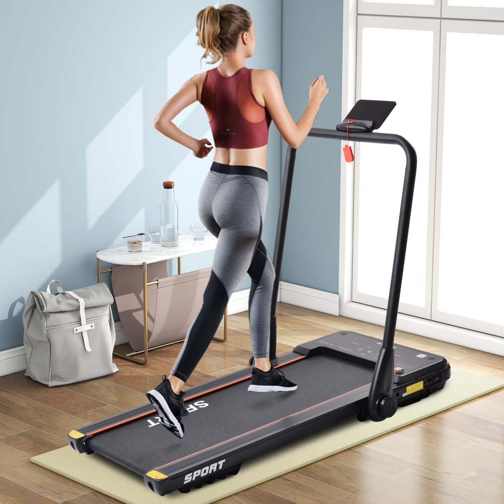 Foldable Electric Treadmill, Motorized Running Machine with 16" Wide ...