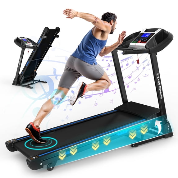 Foldable Electric Treadmill for Home - 3.5HP Walking Pad with Automatic ...