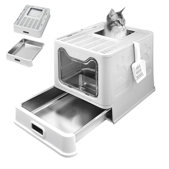 Stainless Steel Litter Boxes in Cat Litter Boxes - Walmart.com