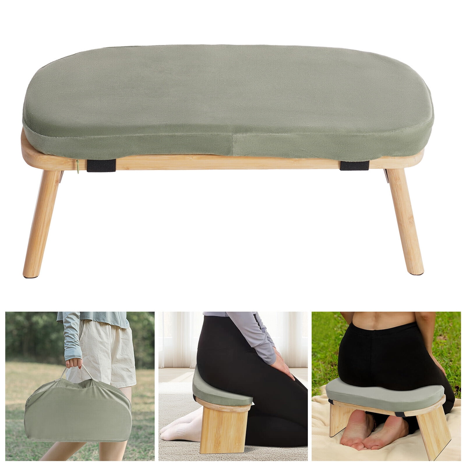 Foldable&Ergonomic Meditation Stool Foldable Kneeling Meditation Bench ...