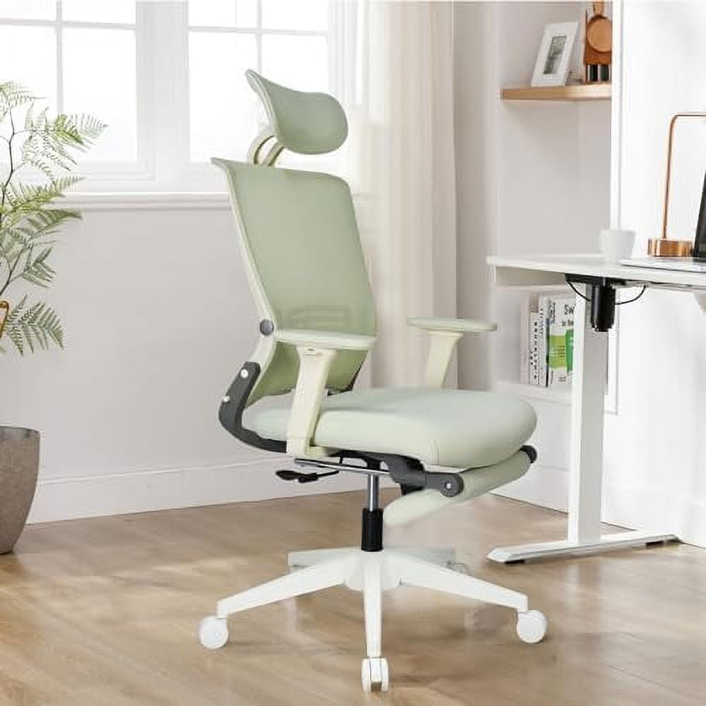 Foldable Ergonomic Office Chair High Back Desk Chair with Footrest Mesh ...