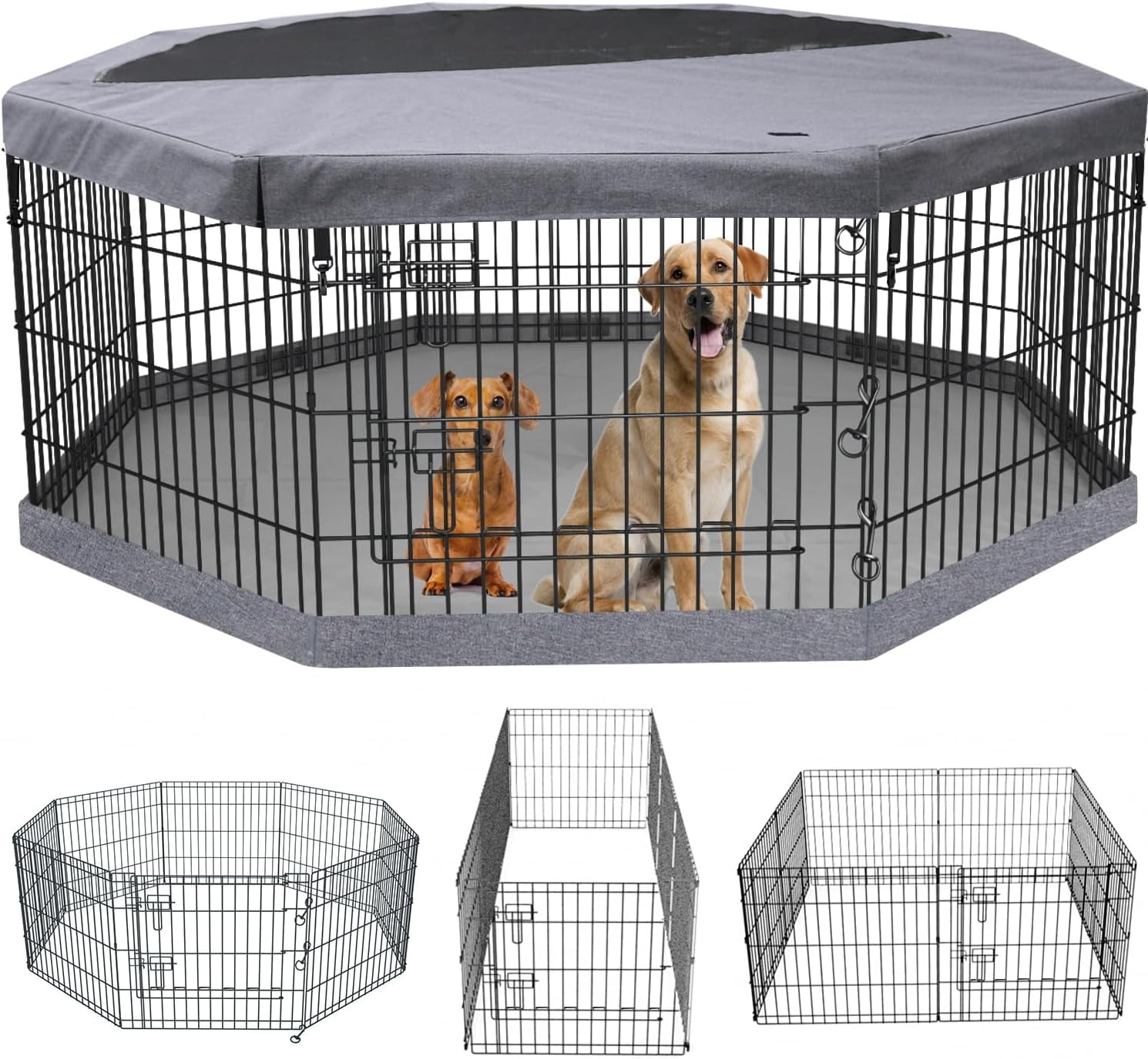 Foldable Exercise Pen/Pet Puppy Playpen Kennels Yard Fence Indoor ...