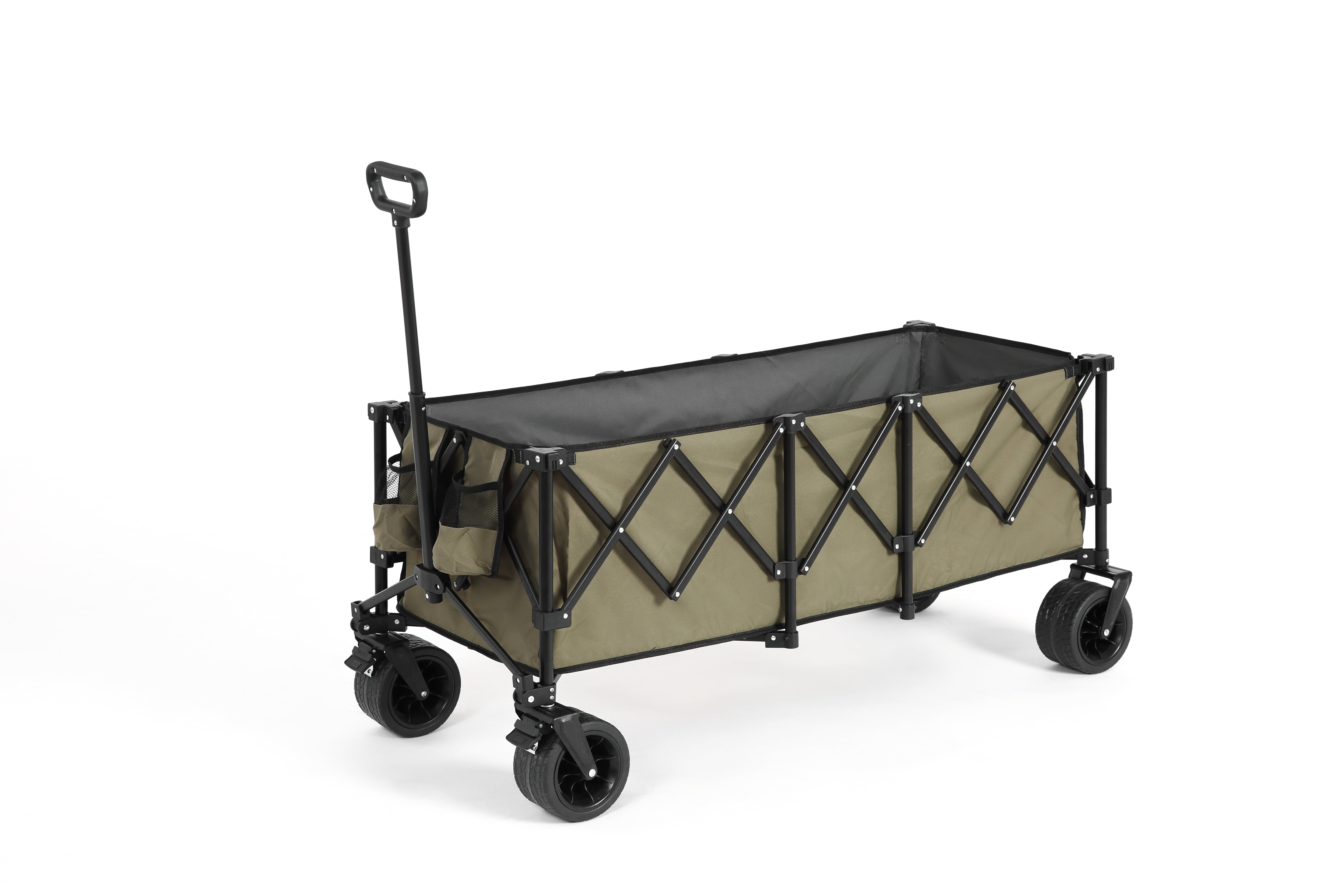 Foldable Extended Wagon with 220lbs Weight Capacity, Heavy Duty 300L ...