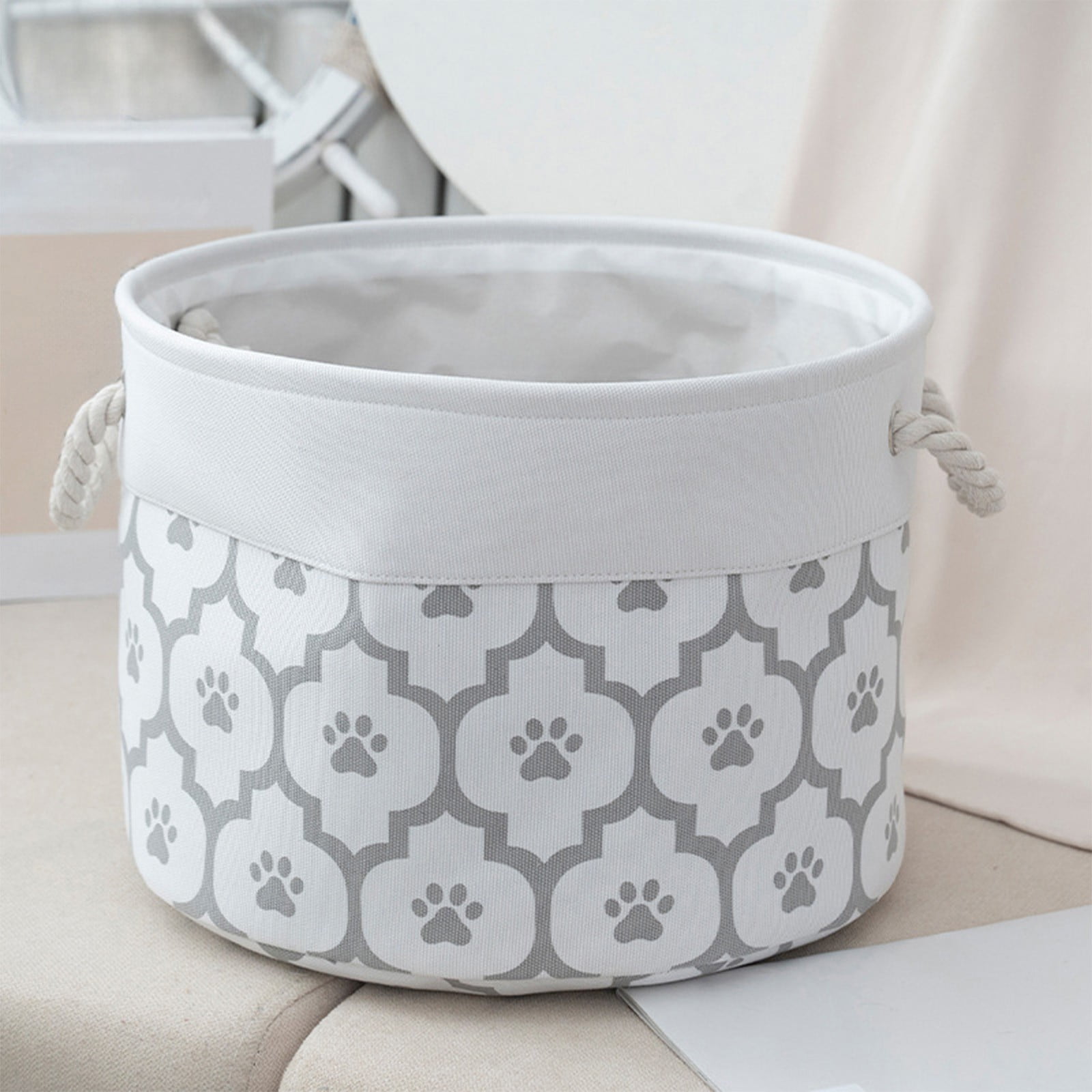 Foldable Fabric Storage Basket - Collapsible Cloth Organizer for Home ...