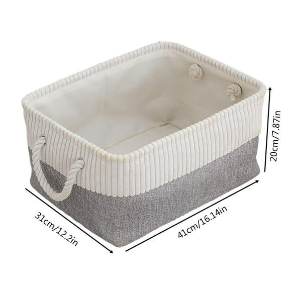Foldable Fabric Storage Basket - Collapsible Organizer for Clothes ...