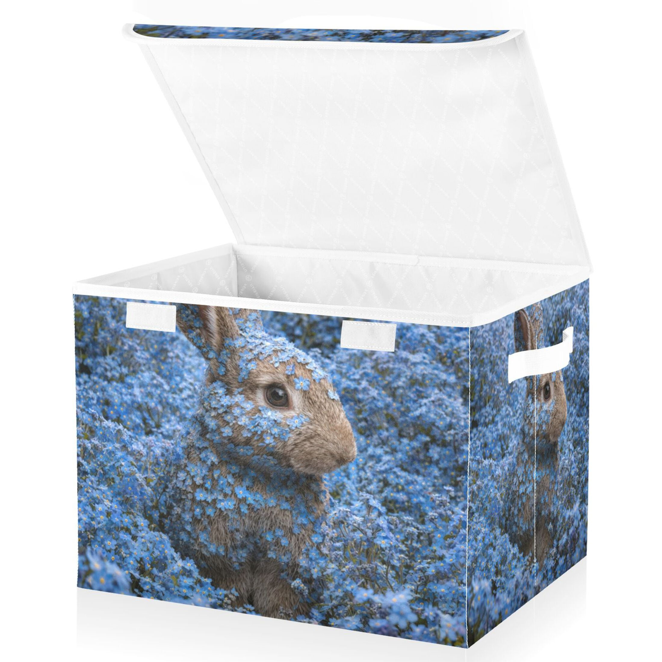 Foldable Fabric Storage Bin With Handle Collapsible Basket Box Storage ...
