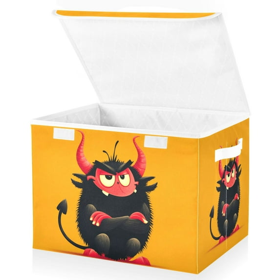 Foldable Fabric Storage Bin With Handle Collapsible Basket Box Storage ...