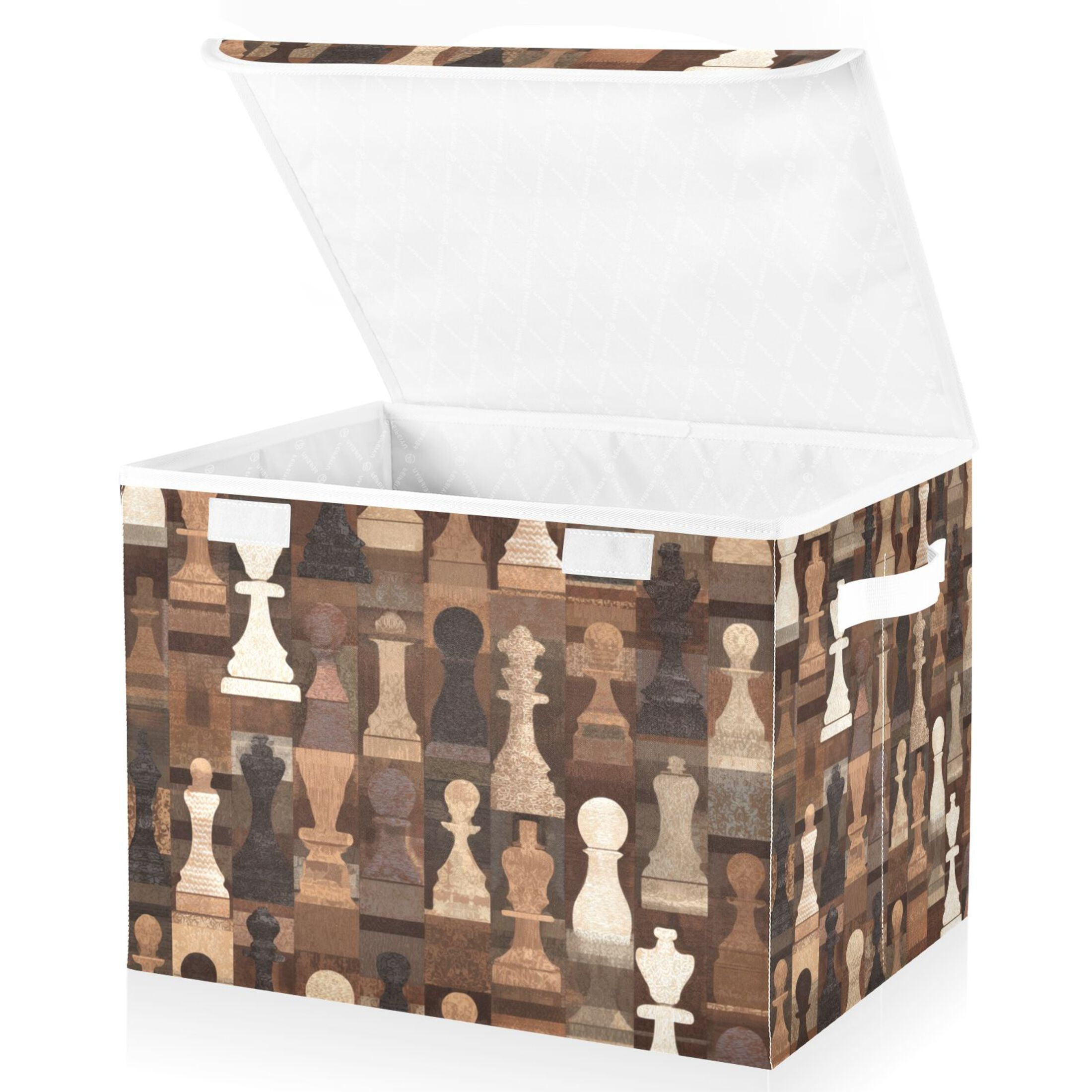 Foldable Fabric Storage Bin With Handle Collapsible Basket Box Storage ...