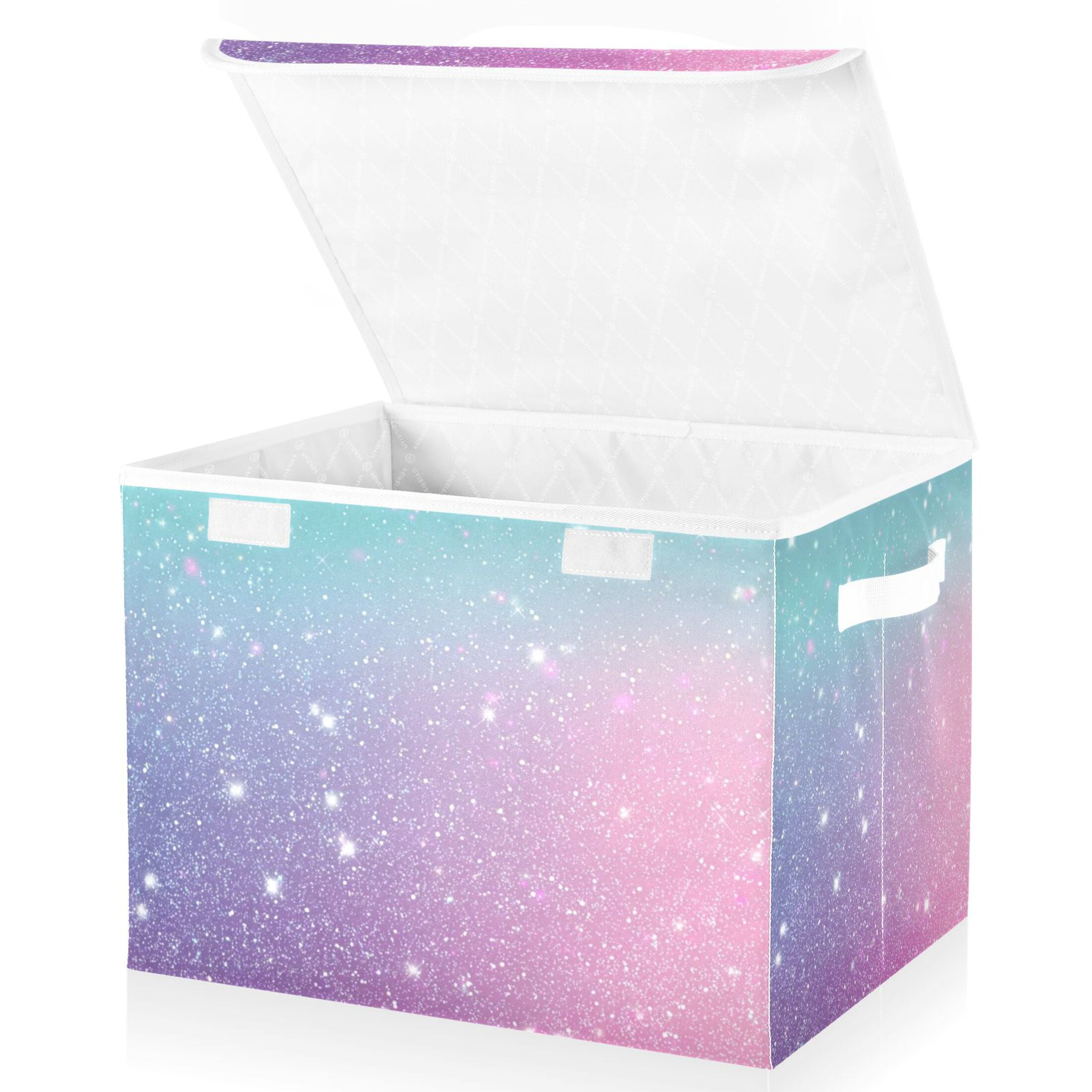 Foldable Fabric Storage Bin With Handle Collapsible Basket Box Storage ...