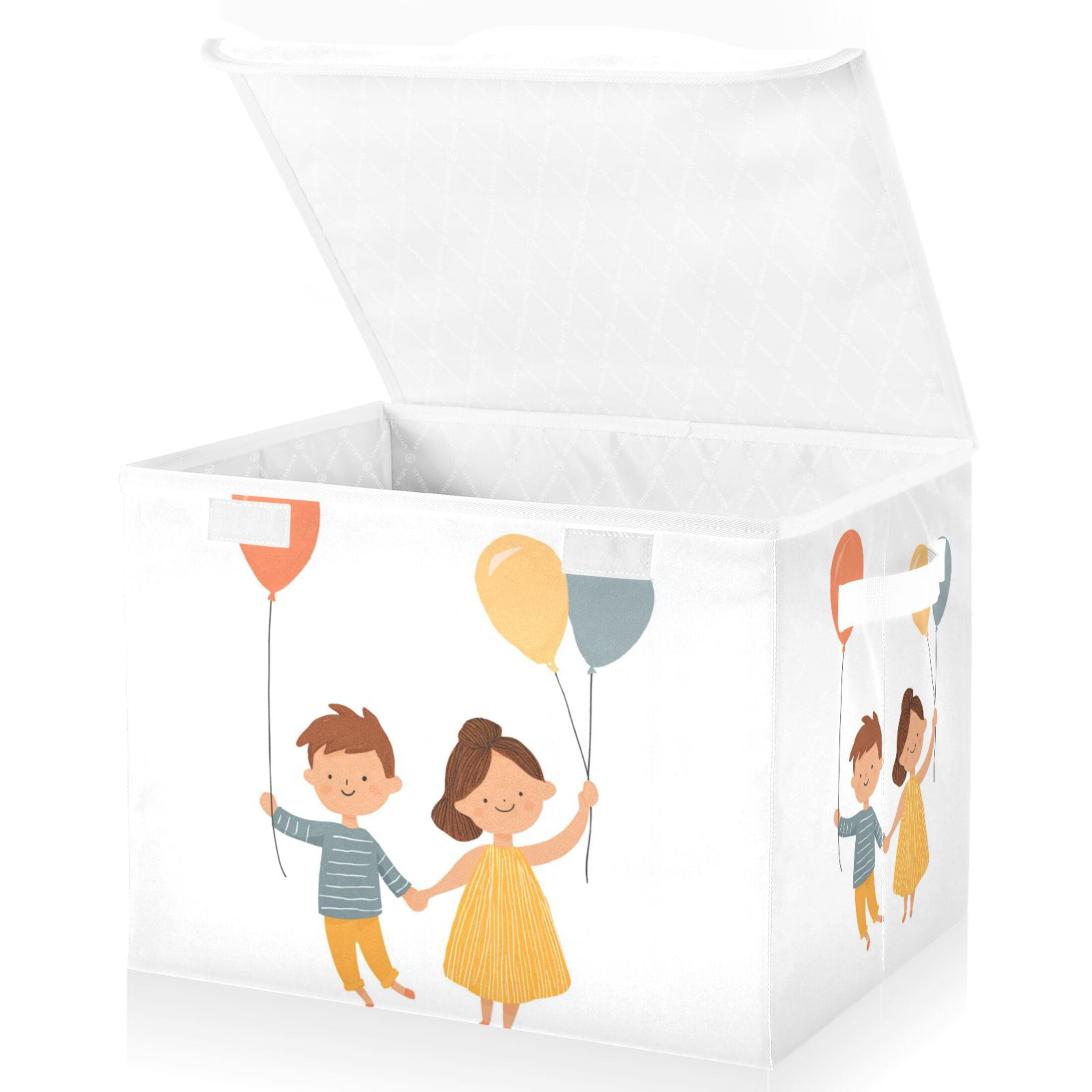 Foldable Fabric Storage Bin With Handle Collapsible Basket Box Storage ...