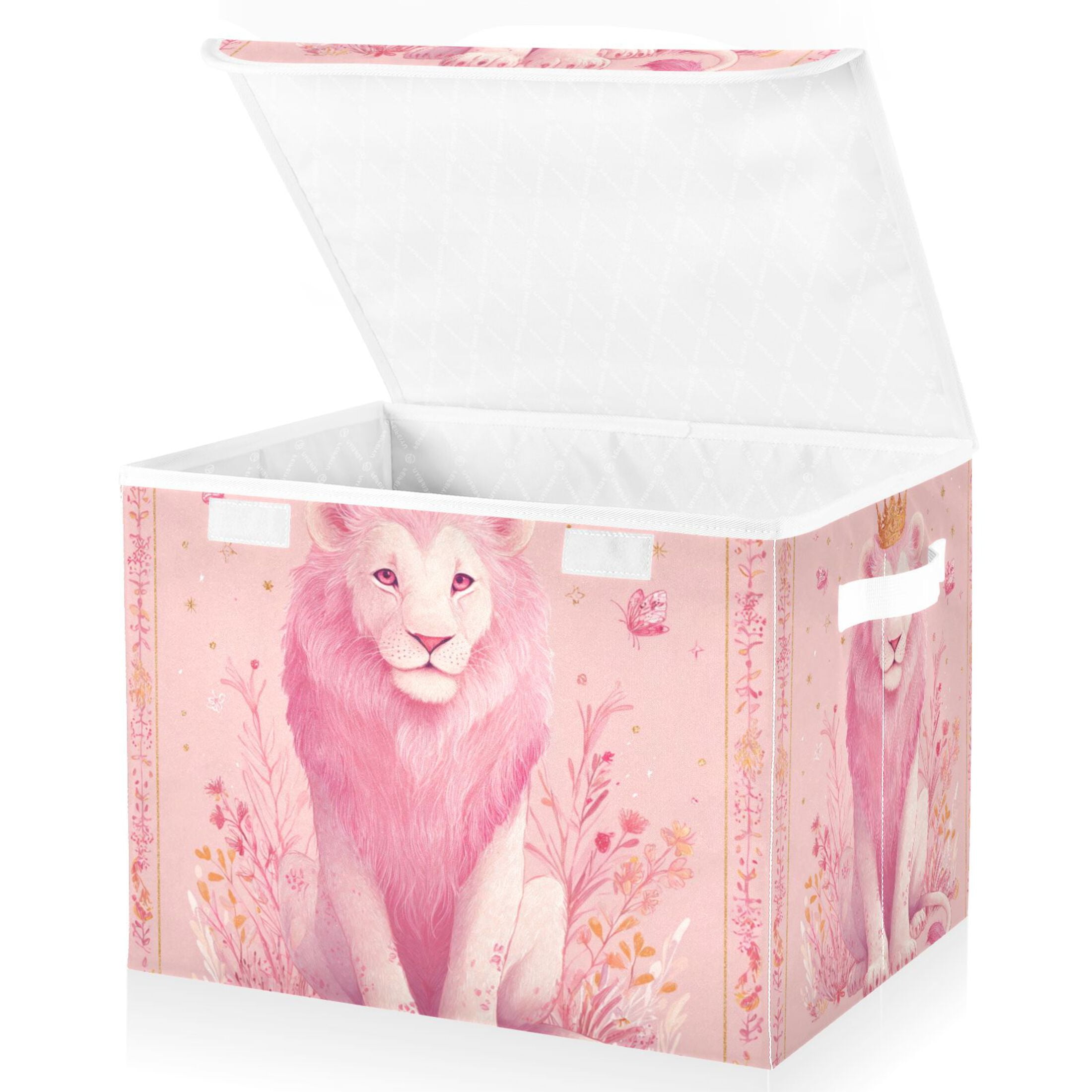 Foldable Fabric Storage Bin With Handle Collapsible Basket Box Storage ...