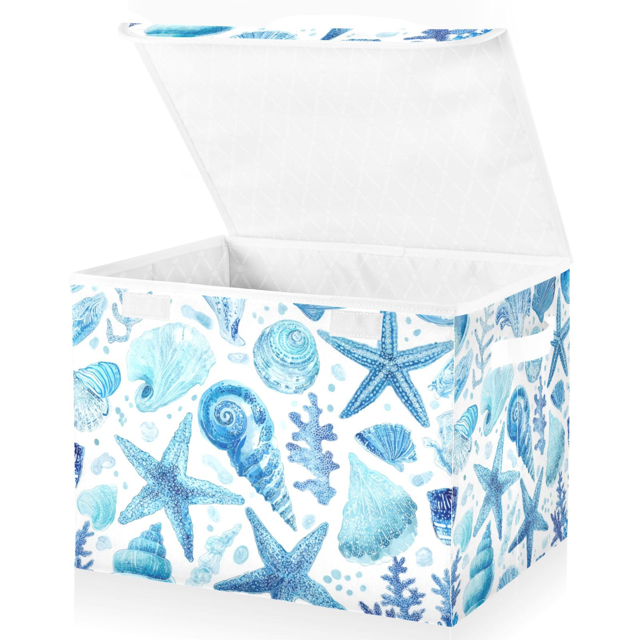 Foldable Fabric Storage Bin With Handle Collapsible Basket Box Storage ...