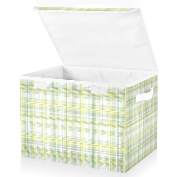 Foldable Fabric Storage Bin With Handle Collapsible Basket Box Storage ...
