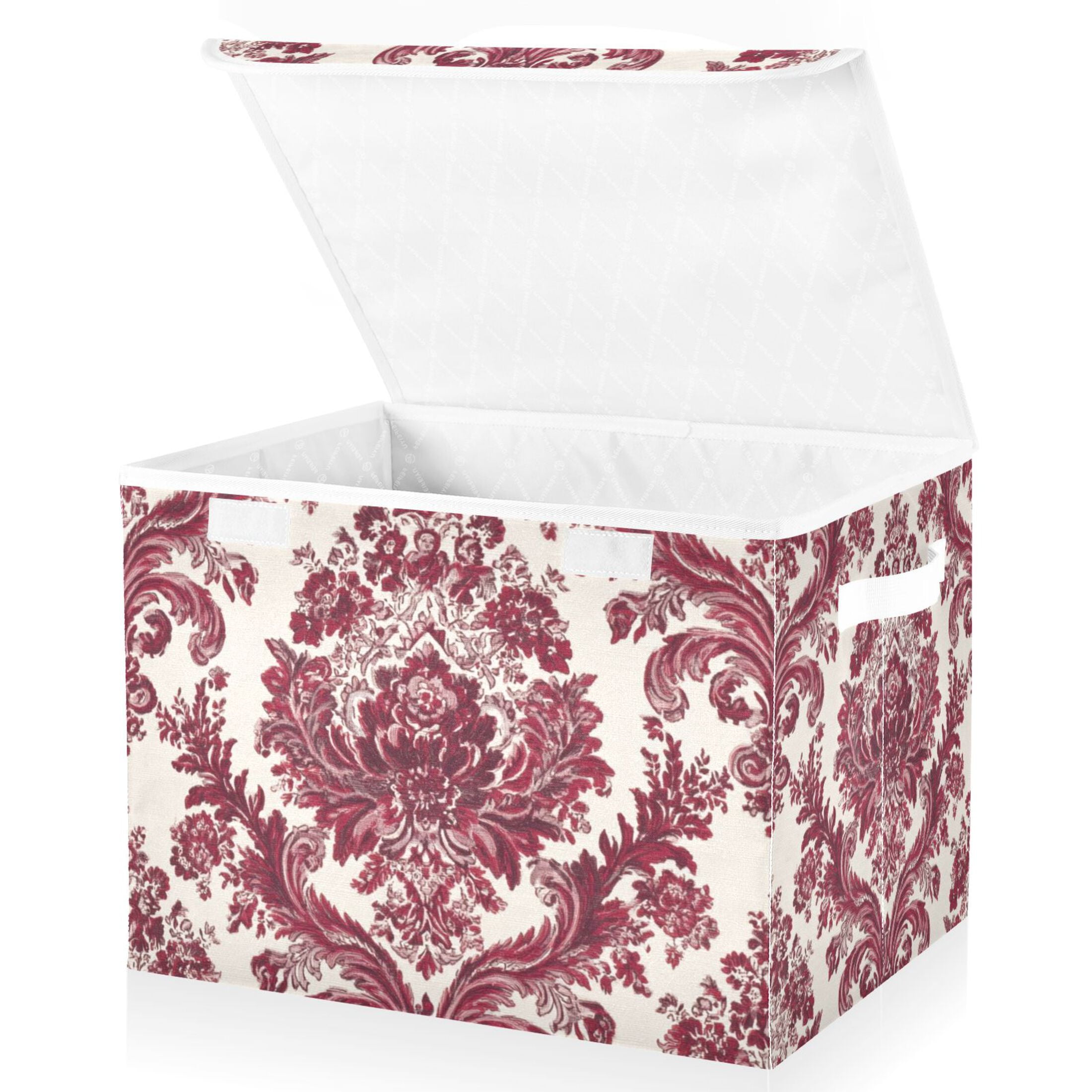 Foldable Fabric Storage Bin With Handle Collapsible Basket Box Storage ...