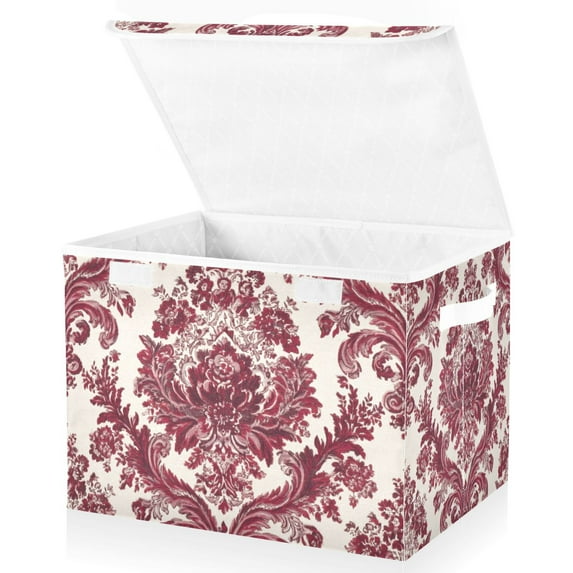 Foldable Fabric Storage Bin With Handle Collapsible Basket Box Storage ...