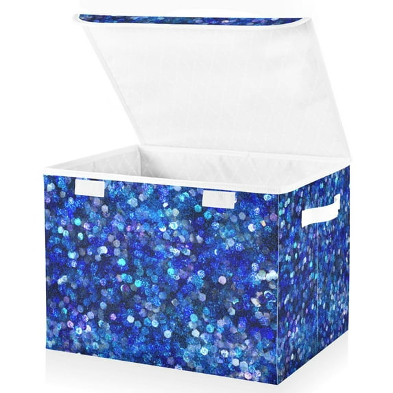 Foldable Fabric Storage Bin With Handle Collapsible Basket Box Storage ...