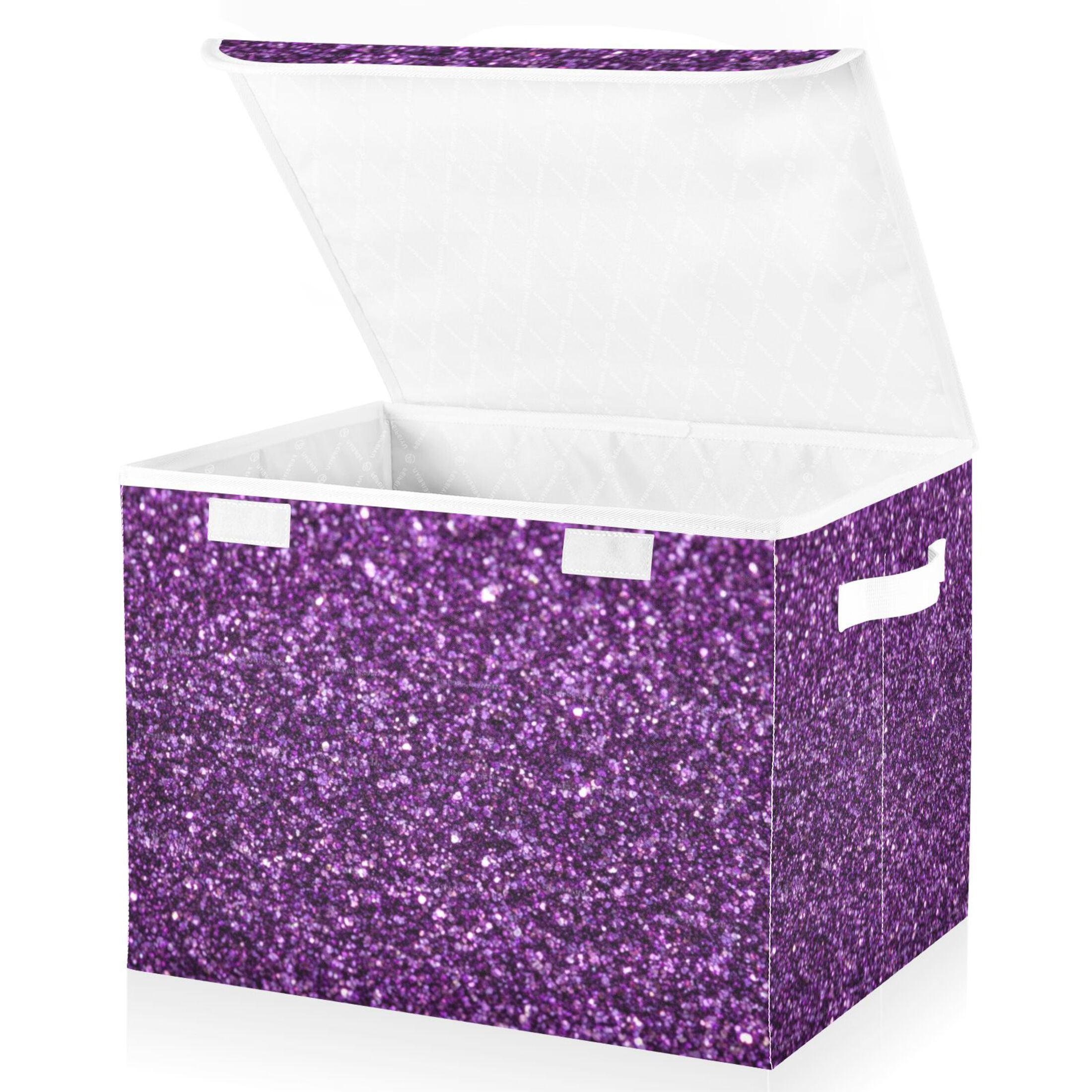 Foldable Fabric Storage Bin With Handle Collapsible Basket Box Storage ...
